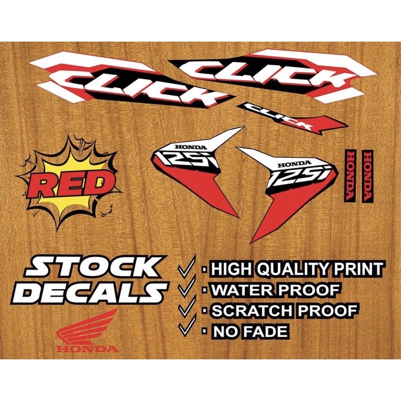 Honda click 125i stock decals | Shopee Philippines