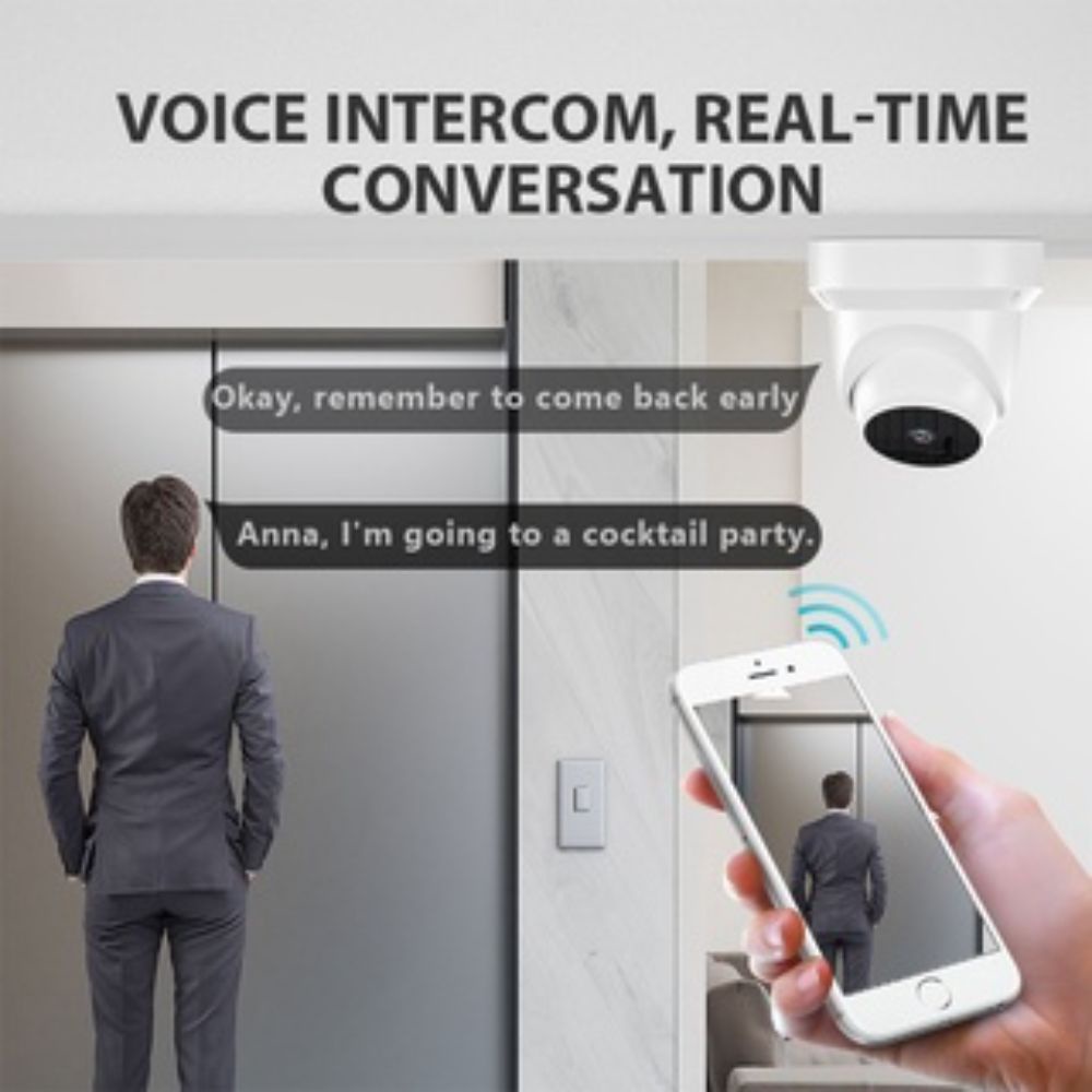 V380 Q1 3MP Indoor 360° Rotation Static CCTV IP Wifi Camera Wireless ...