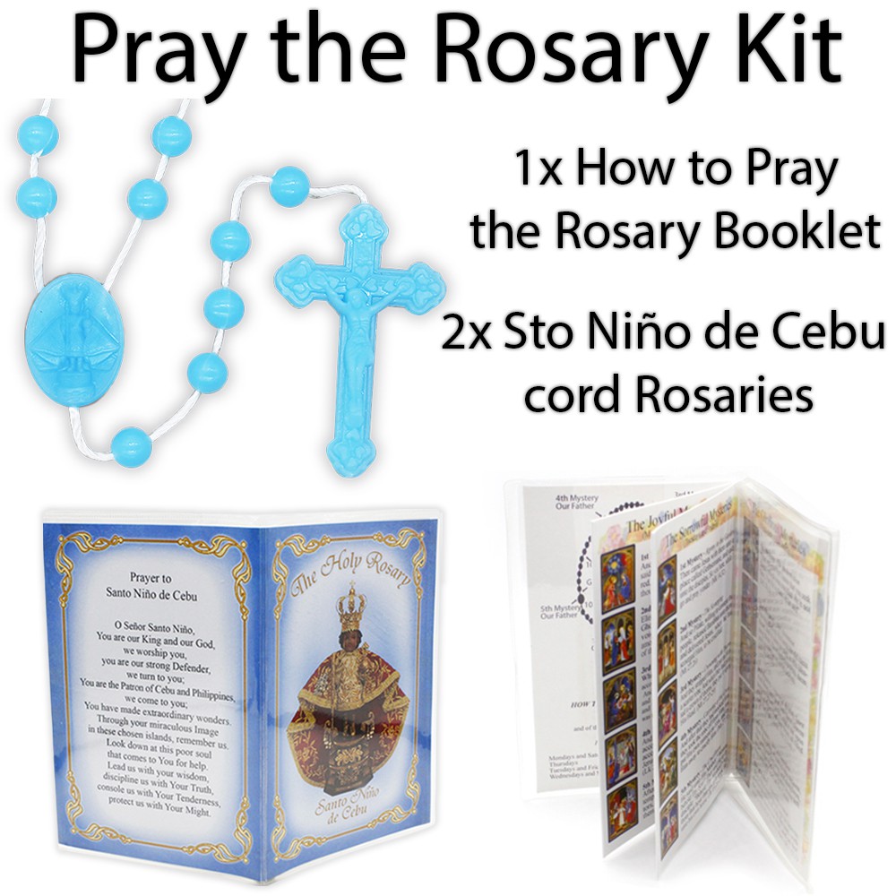 Cebuano Lightweight Catholic Rosary - Santo Nino - with Prayer Guide ...