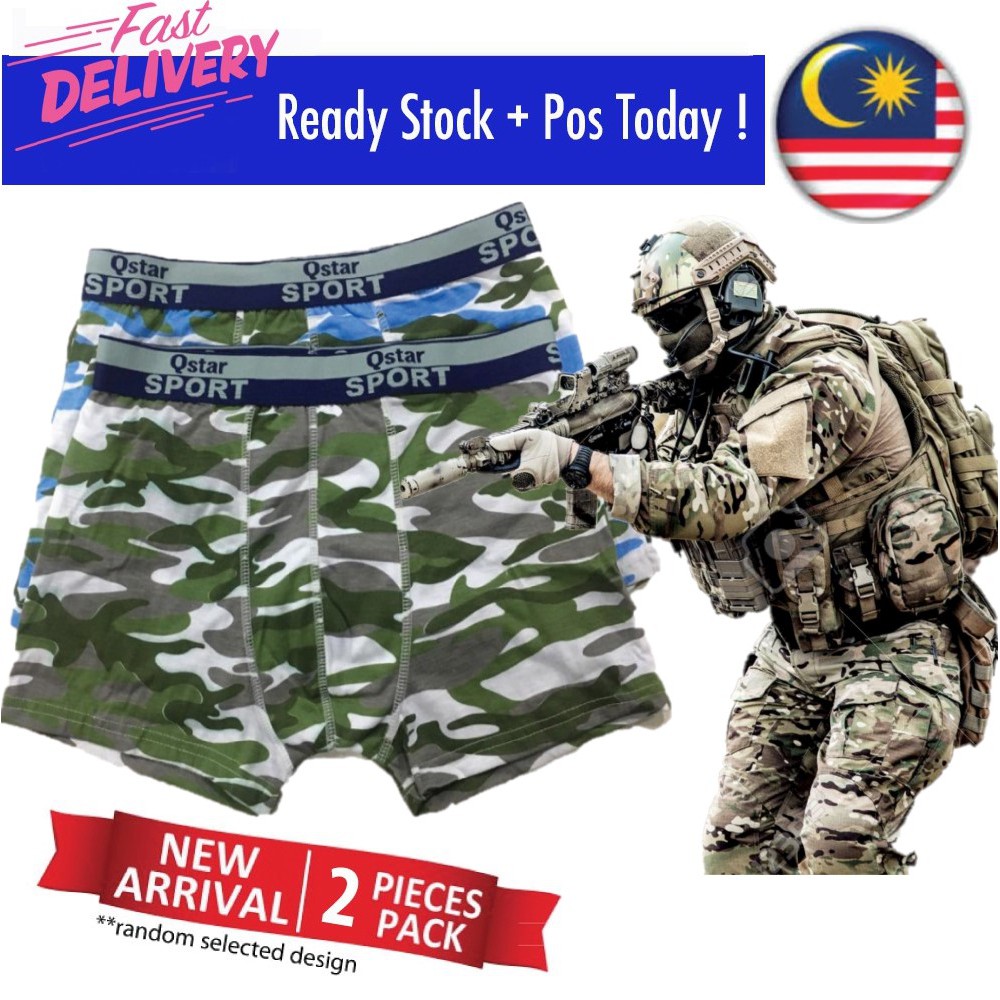 Tactical Boxer Underware Comfort Army Camouflage Style Cotton Fiber ...
