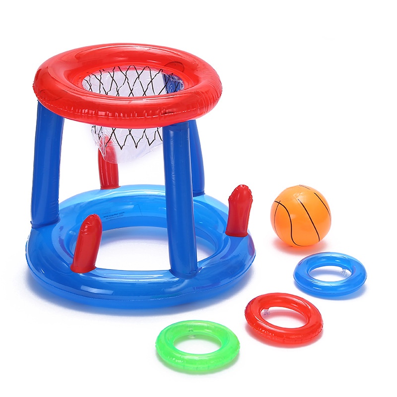 water Basketball Hoop Floating Basketball Stand and Ring Toss ...