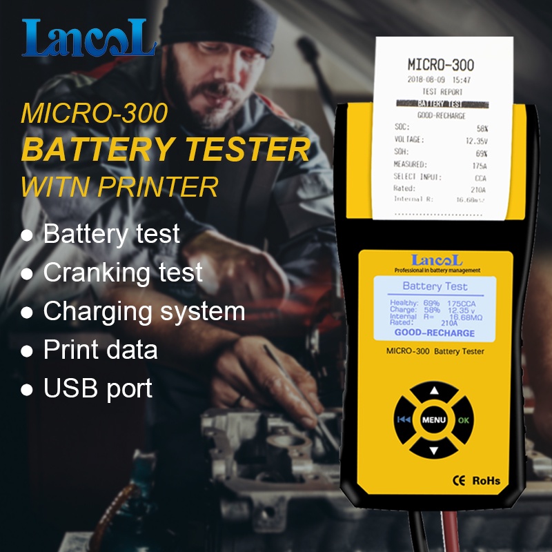 Lancol Micro-300 Battery Tester And Voltage Meter Tools 12V Battery ...