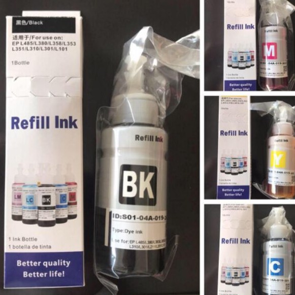 Refill ink 70ml for epson ink( Epson L Series ) | Shopee Philippines