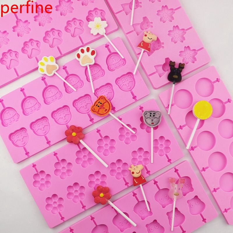 12holes silicone lollipop mould chocolate mould with 20 plastic sticks ...