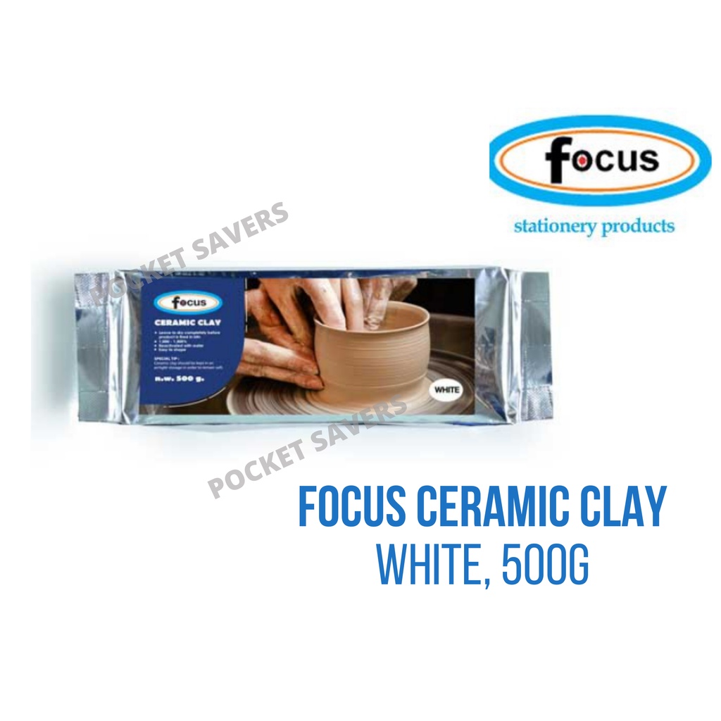 Focus Air Drying Ceramic Clay 500 Grams Hardening Non-Toxic Mold ...