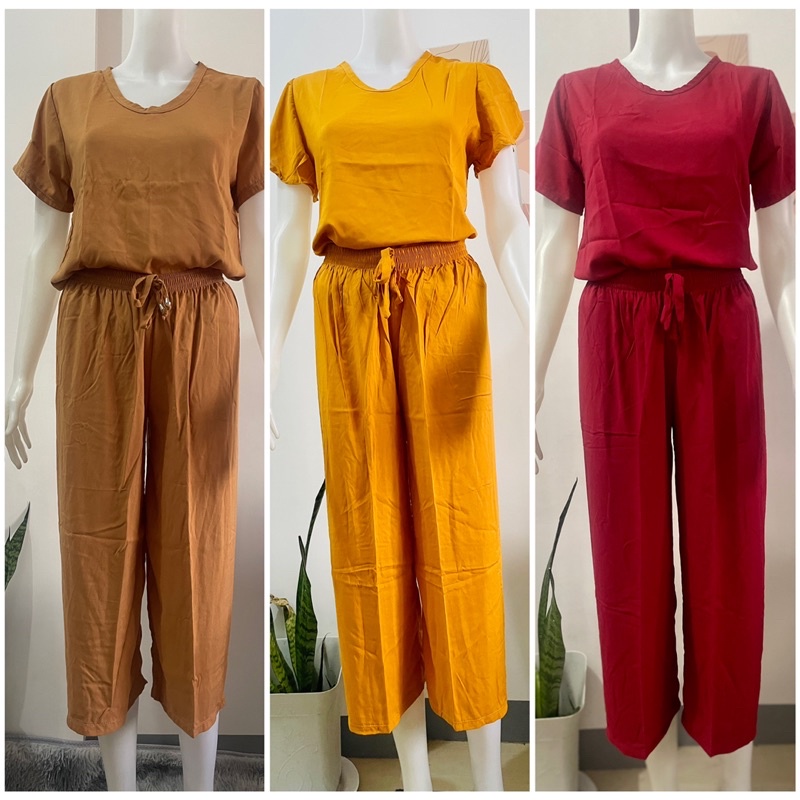 square pants challis terno for women(3sizes) | Shopee Philippines