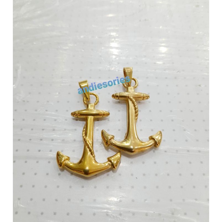 Original ORIGINAL men's gold titanium anchor pendulum PENDANT ...