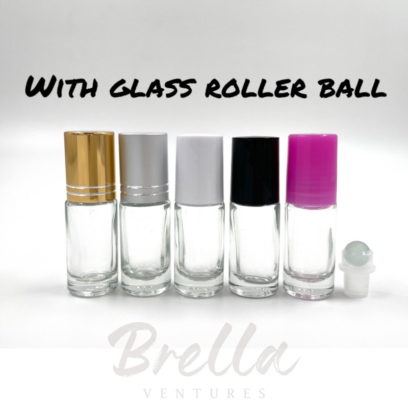 10 pcs 5ml clear bottle roller bottle with glass roller ball | Shopee ...