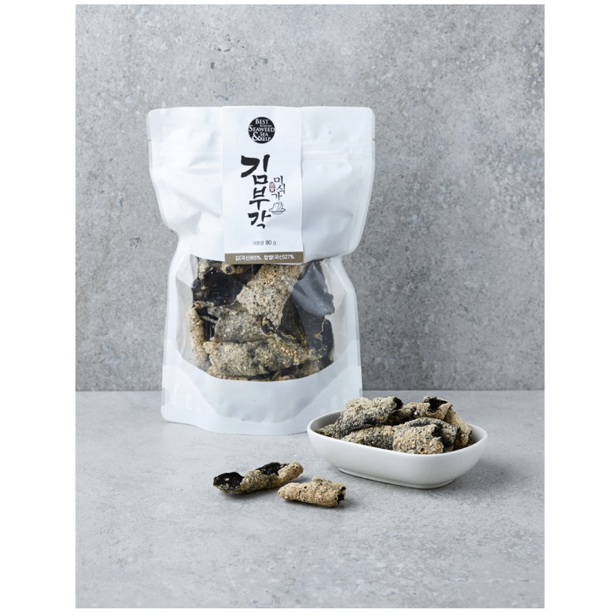 Premium dried seaweed snack, Vegan Korean food Gim Bugak, 김부각 | Shopee ...