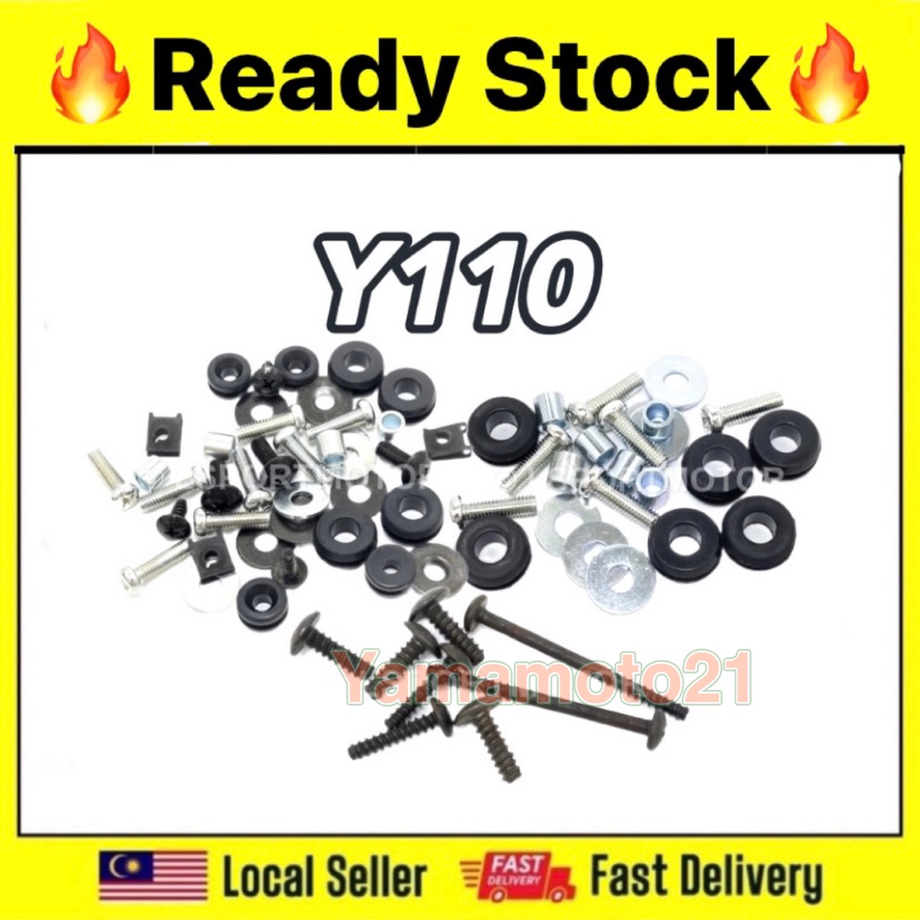 YAMAHA Y110 COVER SCREW SET body frame handle cover legshield leg ...