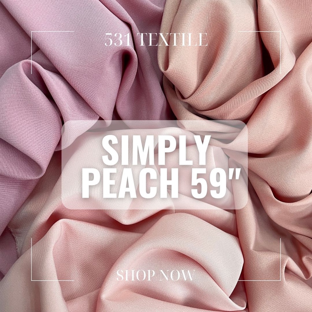 SIMPLY PEACH SUPER SOFT FLOWY PREMIUM FABRIC FOR DRESS GOWN POLOS ...