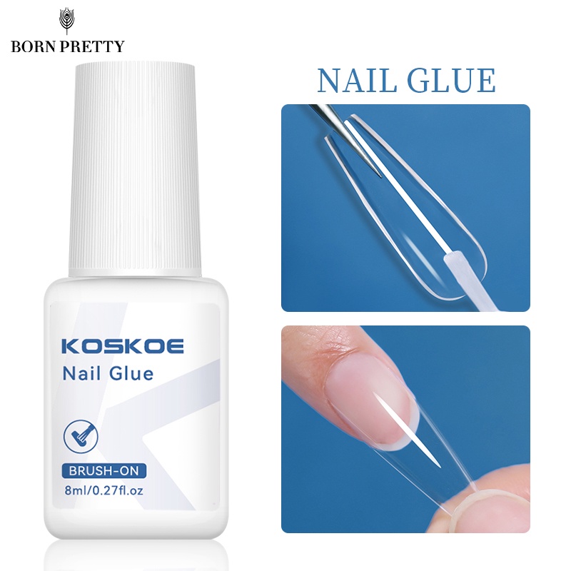 KOSKOE Fast Dry Nail Glue False Nail Tips Nail Adhesive Glue 8ml ...