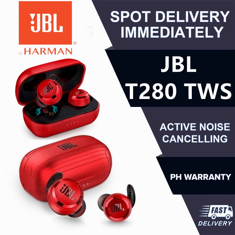 Original JBL T280TWS T280 True Wireless Bluetooth Earphones Stereo Earbuds Bass Sound super ...