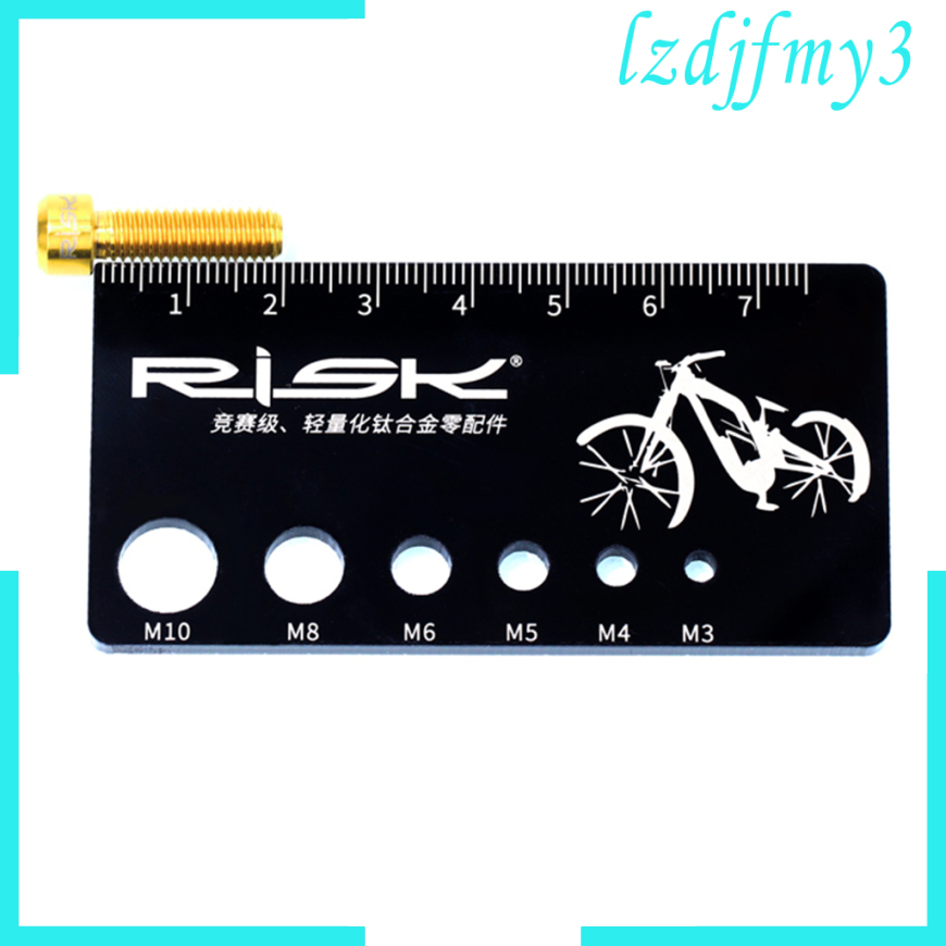 Bike Screw Thread Size Gauge Accurate Acrylic Bolts Length Checker ...