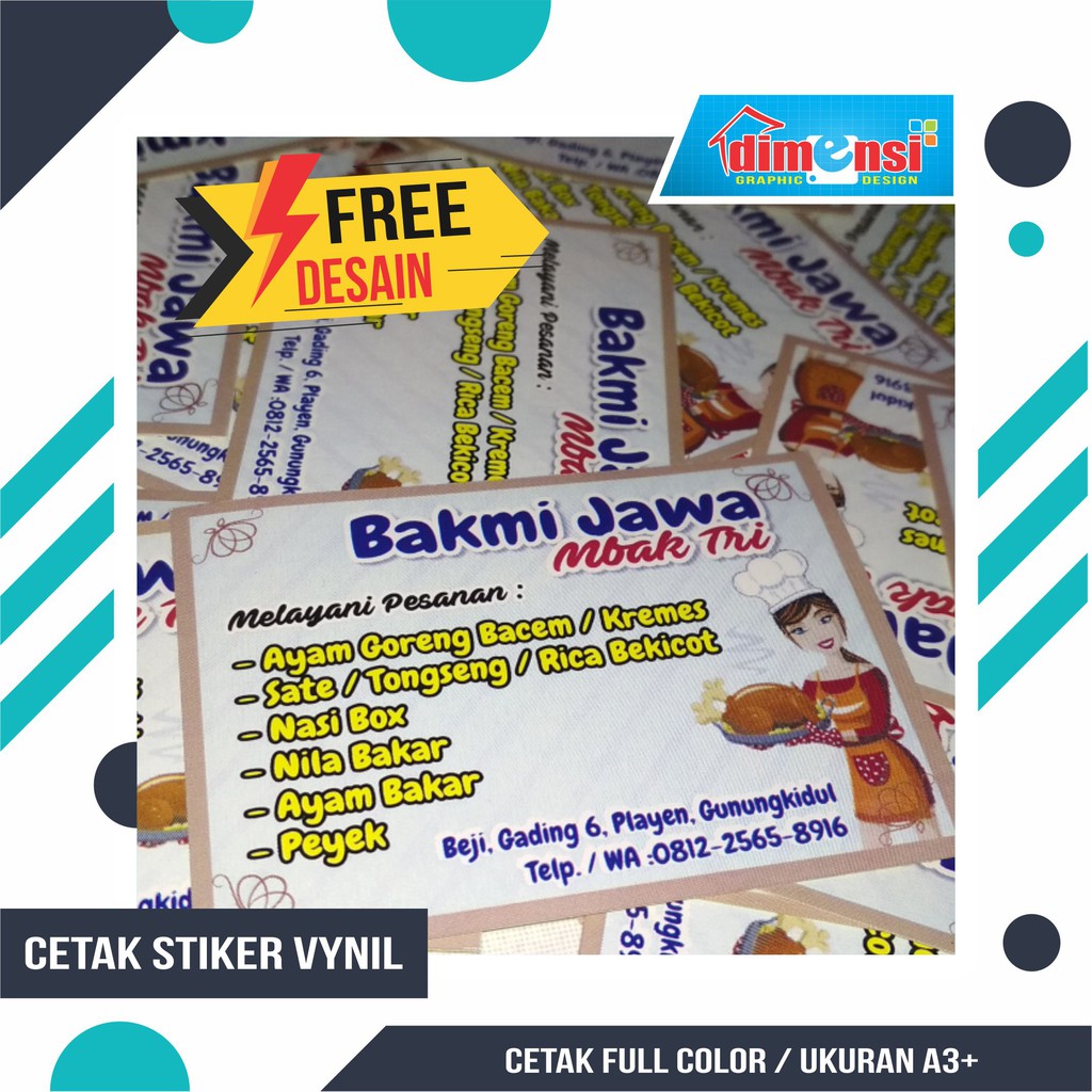 PUTIH Print White Vinyl Stickers / Custom Design Vinyl Stickers Uk. A3 ...