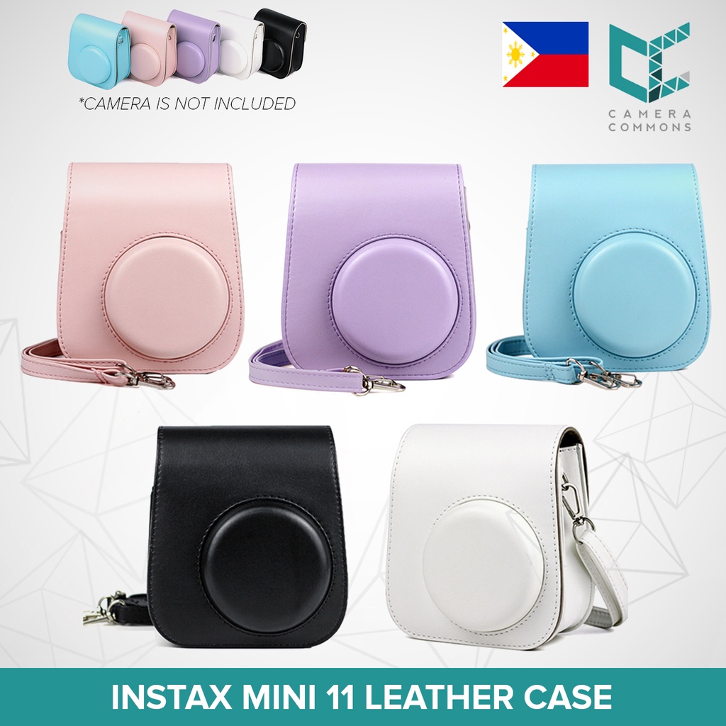Leather Flannel Case Bag Cover Plain Colors for Fujifilm Instax Mini 11 ...