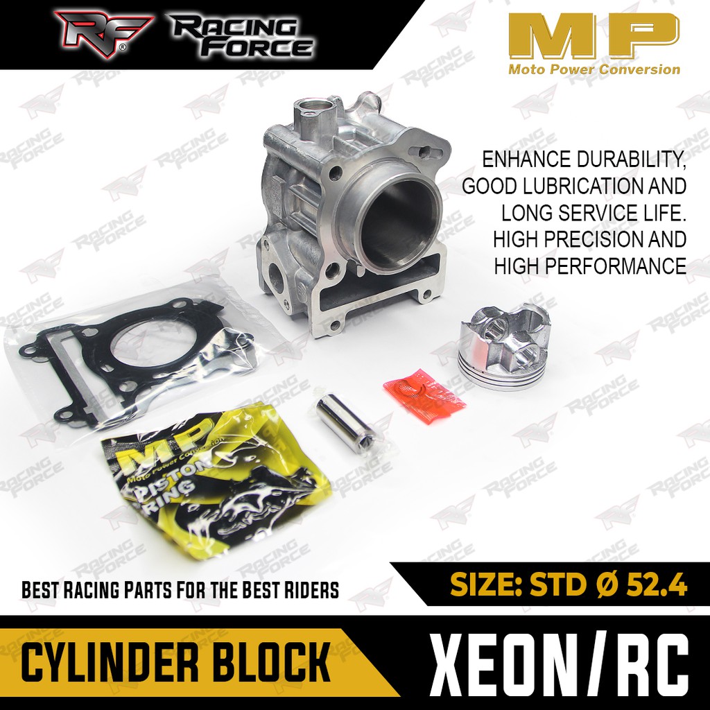 Racing Force MP Cylinder Block MIO 125/Xeon RC (52.4mm STD) (STEEL BORE ...
