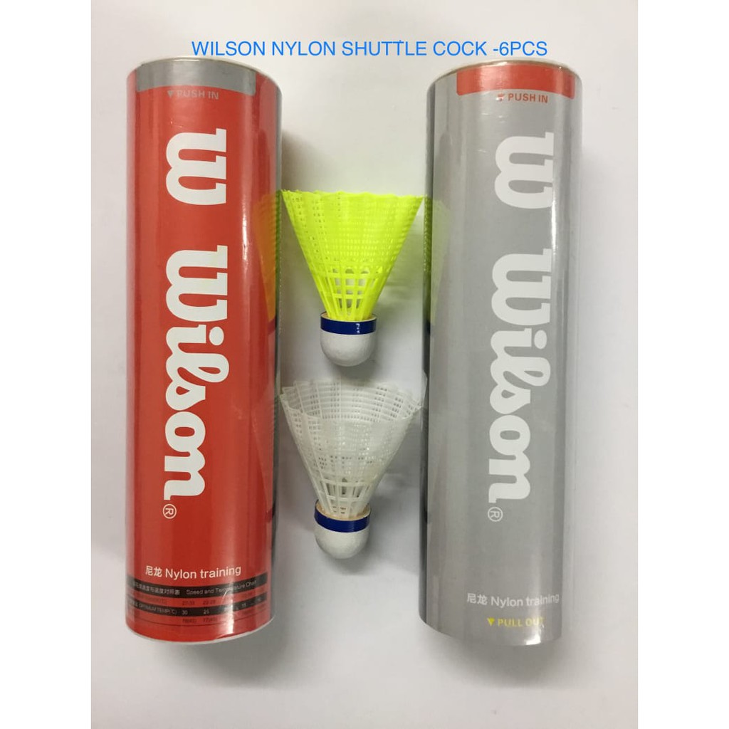 Wilson Nylon Shuttlecock in tube (6pc Tube) | Shopee Philippines