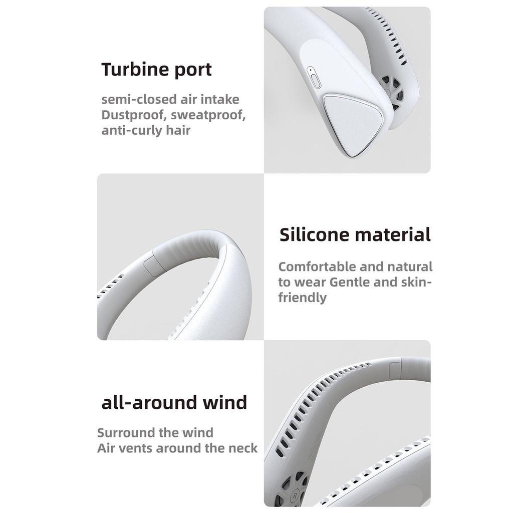 Aolon F70 2022 NEW Portable Power Fan Hands Free Battery Mini Neck Fan ...