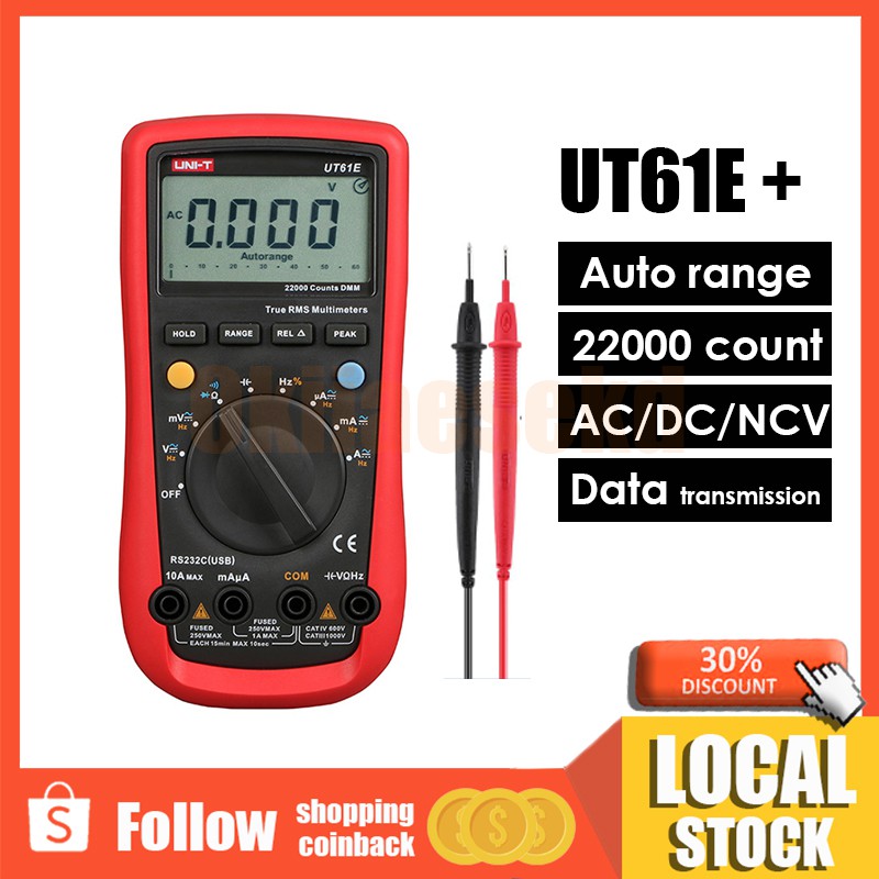 UNI-T UT61E Digital Multimeter Tester True RMS 22,000 Counts DC AC ...