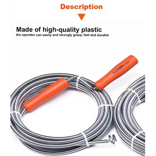 Harden 3m,5m,10m X 6mm,9mm Spring Drain Cleaner Classic Full Flexible ...