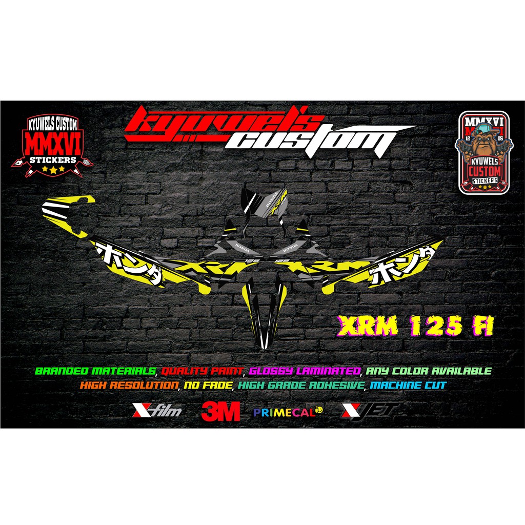 XRM 125 Fi FULL DECALS STICKER | Shopee Philippines