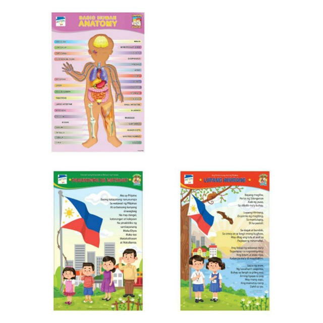 Joytoy Early learning Posters 10(Min of 3 posters/order) | Shopee ...