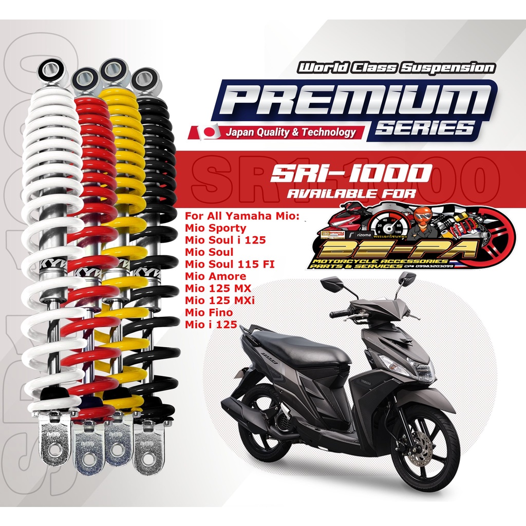 KYB 318mm Rear Shock For All Mio/Beat/Click/Skydrive/Rusi Gala (SR1-1000) | Shopee Philippines