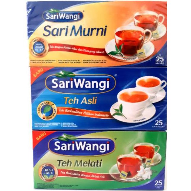 Indonesian Sariwangi Jasmine Melati Mawar Murni Green Ginger Turmeric ...