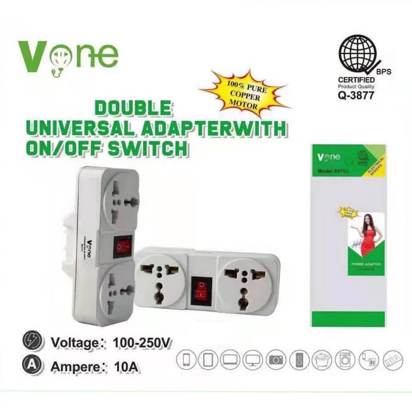 JB Universal Adopter with ON and OFF Switch | Shopee Philippines