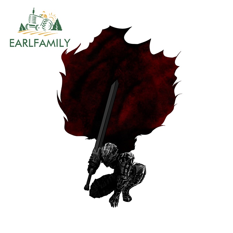 EARLFAMILY 13cm x 9.1cm for Berserk Guts With Cape Funny Car Stickers ...