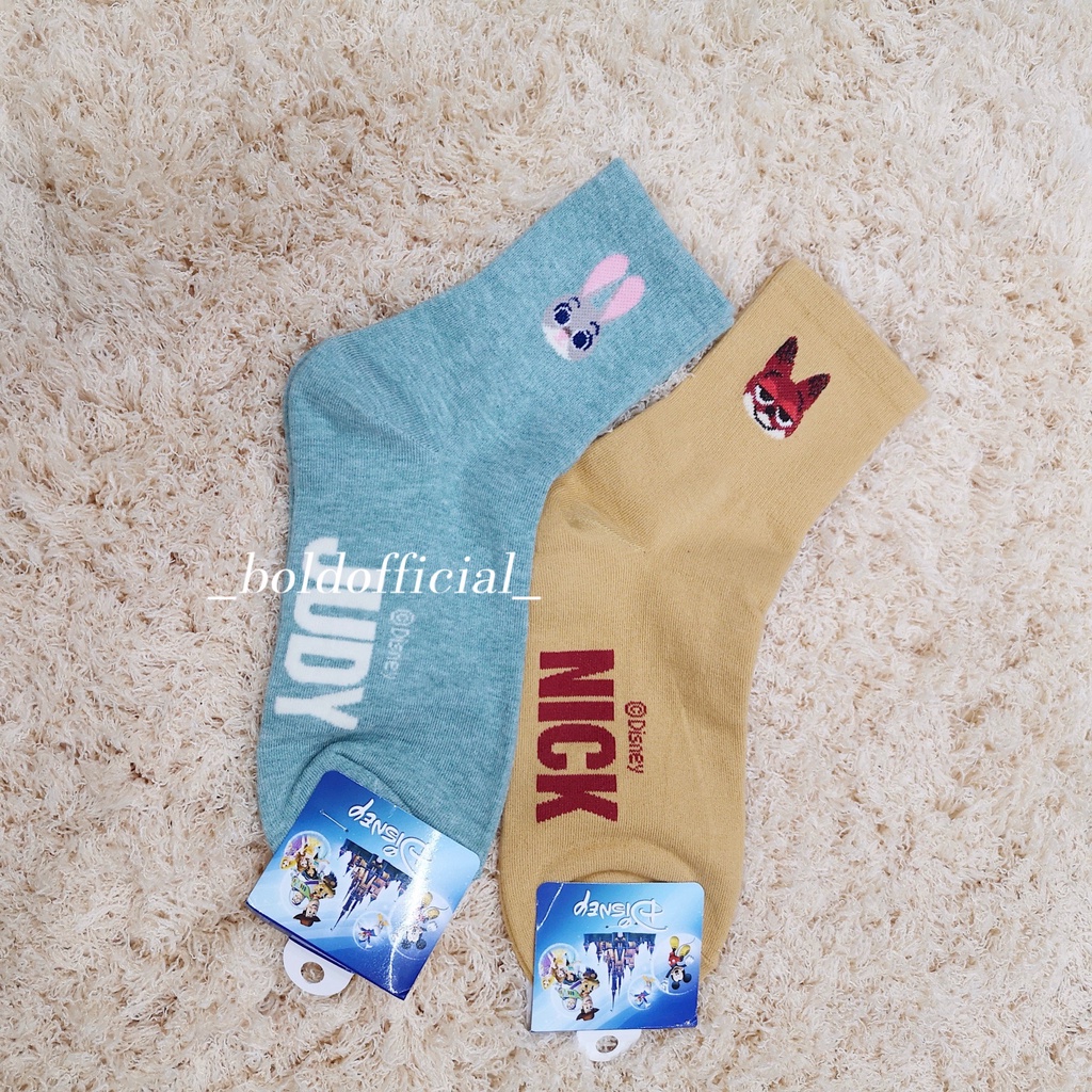 Disney Zootopia Nick & Judy Cute Long Socks from Korea Genuine Animal ...