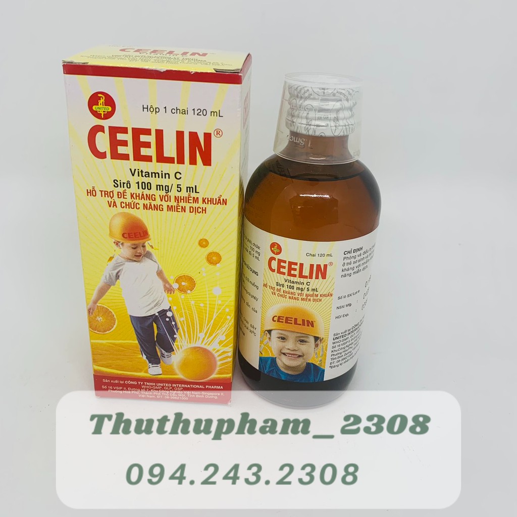 Ceelin Vitamin C Supplement Syrup for Babies and Children (120ml Bottle ...