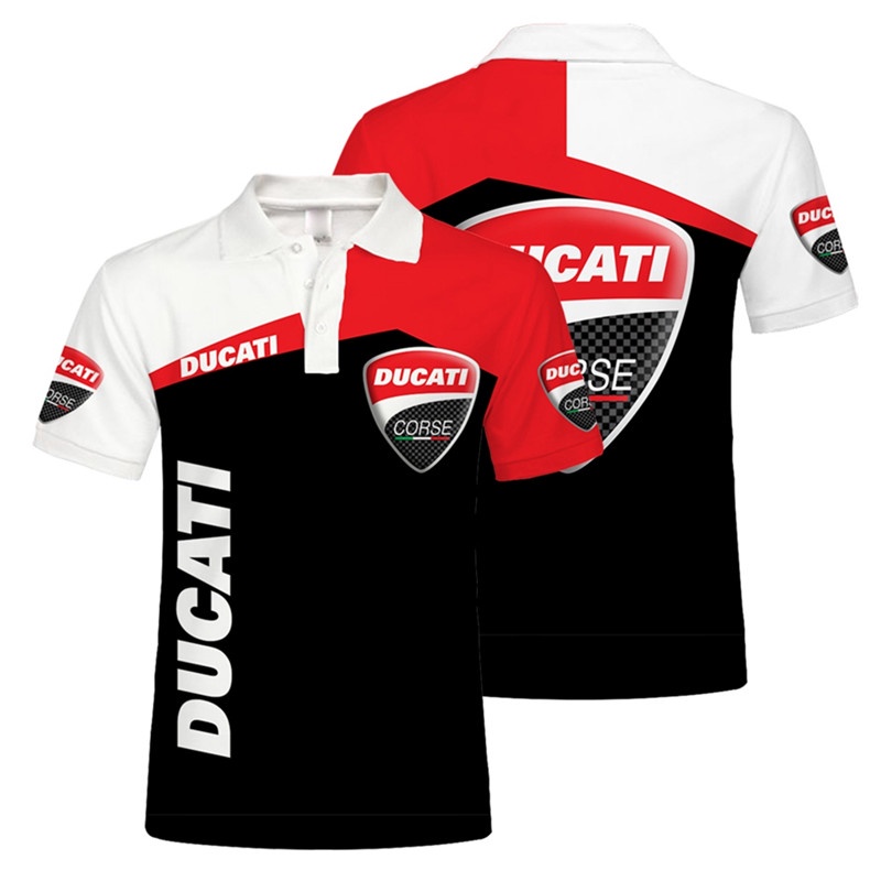 DUCATI Polo Shirts Motorcycle Team Formula Team Racing Car Oversized ...