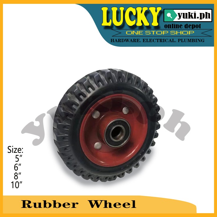 RUBBER TIRE HEAVY DUTY PUSH CART STEEL BODY RUBBER WHEEL 5"/ 6"/ 8"/10 ...