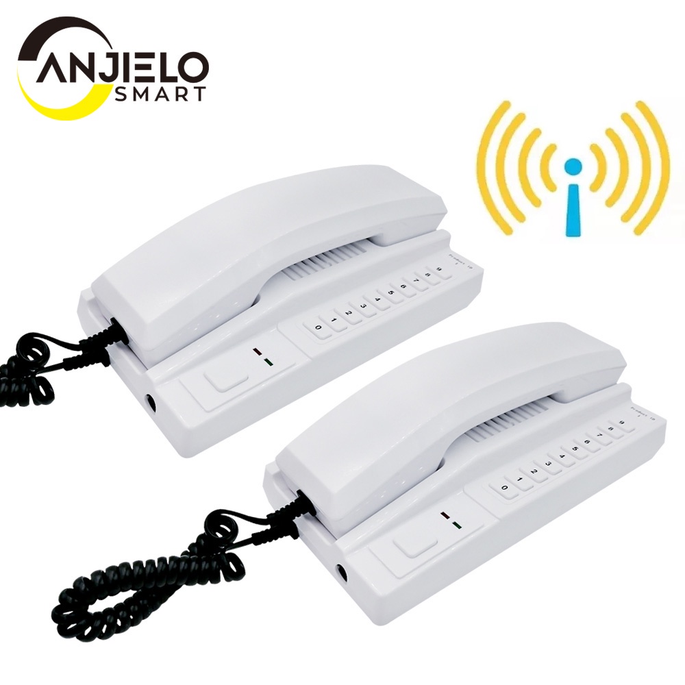 New Wireless 2.4GHz 433MHz Recharged Audio Intercom System Secure ...