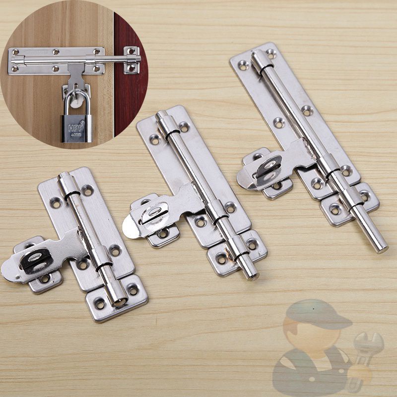 Stainless Steel Barrel Bolt Hasp Lock Door Latch (4"/6"/8") | Shopee ...