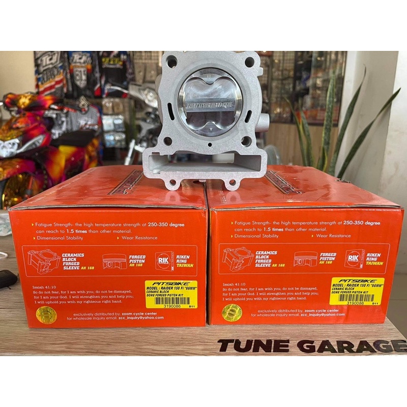 PITSBIKE CERAMIC BLOCK KIT FORGED PISTON RAIDER R150 FI (62mm & 66mm ...