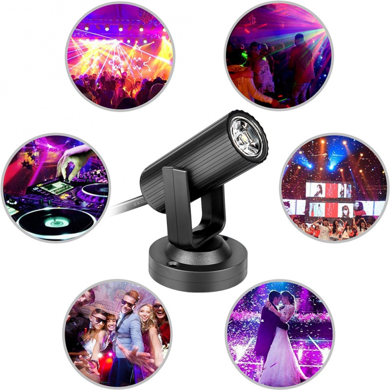 Colorful RGB LED Stage Light Plastic Crystal Rotating Ball KTV DJ Disco ...
