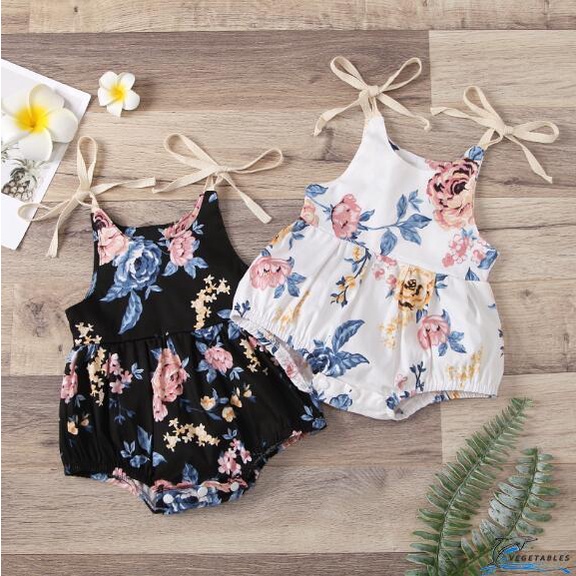 ZHY-Baby Girl’s Casual Suspender Jumpsuits Fashion Flower Print Round ...