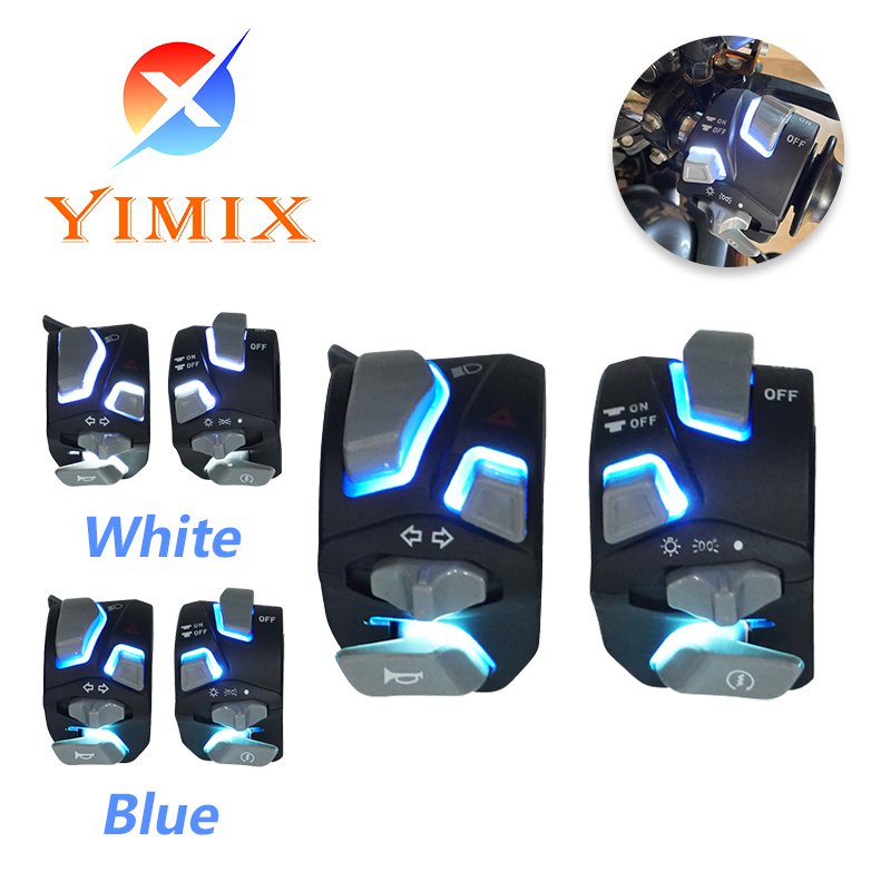 Domino switch (group) waterproof horn with light/high/low/passing light ...