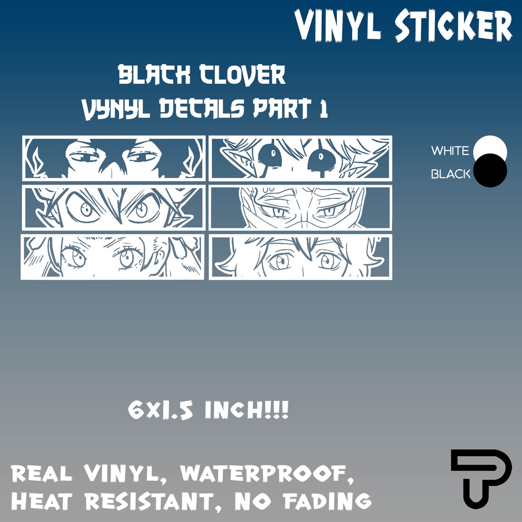 Anime Decals | Vynil Stickers | Eye Slap | Black Clover | Asta ...