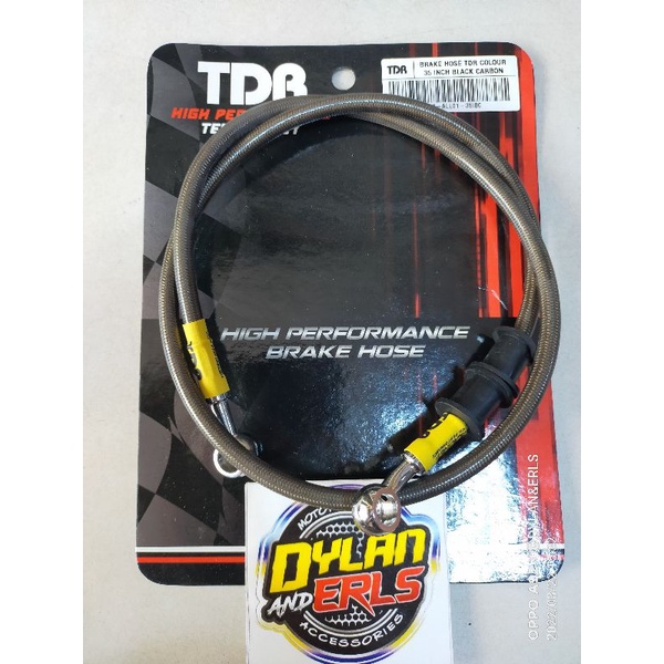 TDR BRAKE HOSE 24 INCH / 35 INCH BLACK CARBON UNIVERSAL | Shopee ...
