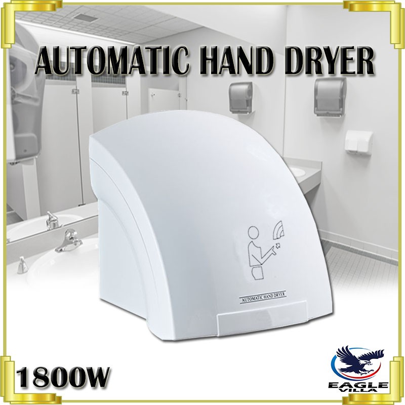 Automatic Hand Dryer Sensor Induction Electric Drying Device - Powerful ...