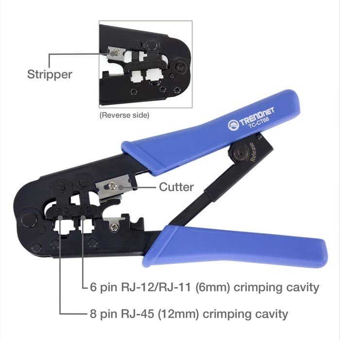 Trendnet TC-CT68 Crimping Tool Cat.5 Crimp/Cut/Strip | Shopee Philippines