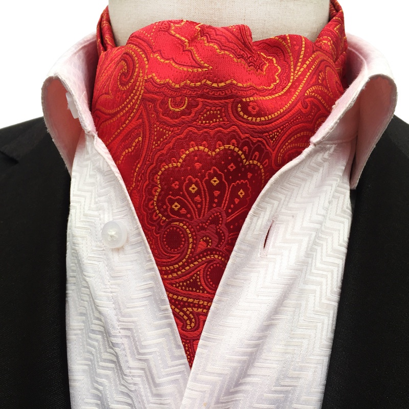 EFAN Men's Vintage Neckties Formal Cravat Ascot Scrunch Self British ...