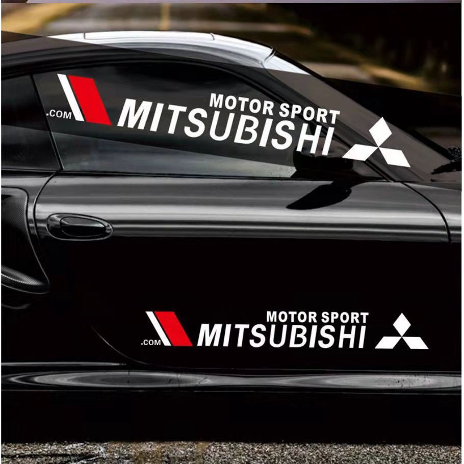 For Mitsubishi 1Pair Car Sticker Decals Side Body Auto Car Sticker ...
