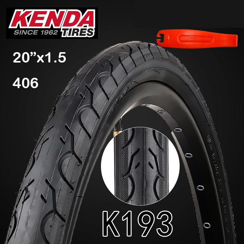 KENDA K193 20 inch Bicycle Tires 20x1.5 Ultralight Durable Rubber Tyre 47-406 65PSI Non-slip ...