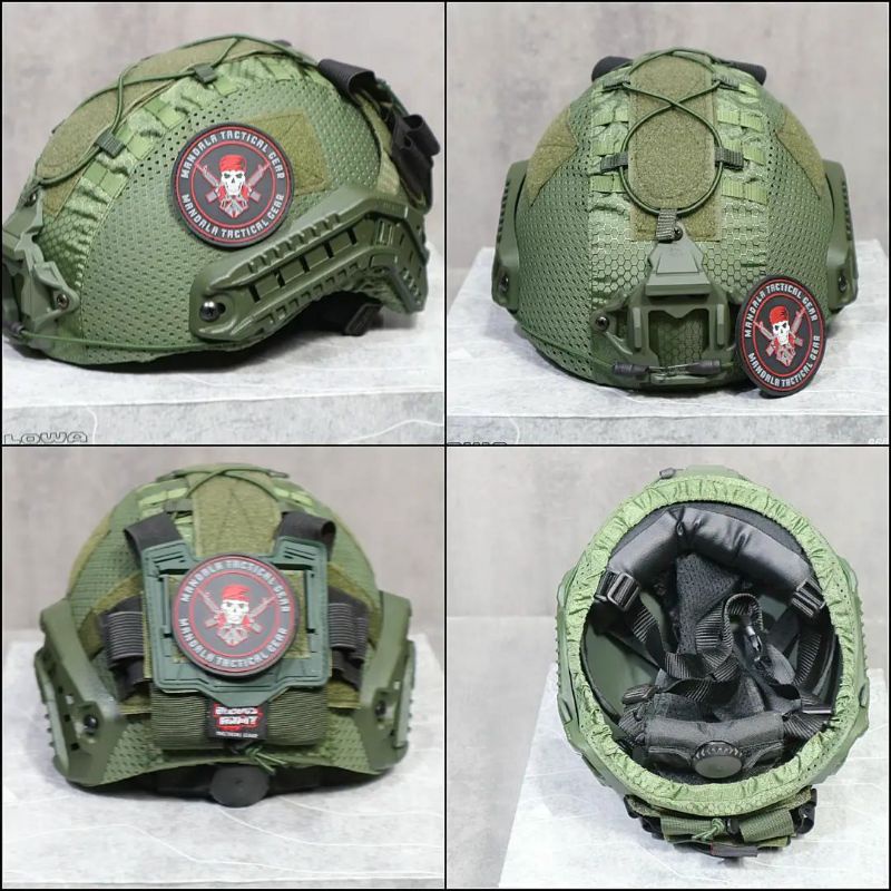 Tactical Helmet 2th Gen with Tactical Velcro Green Cover | Shopee ...