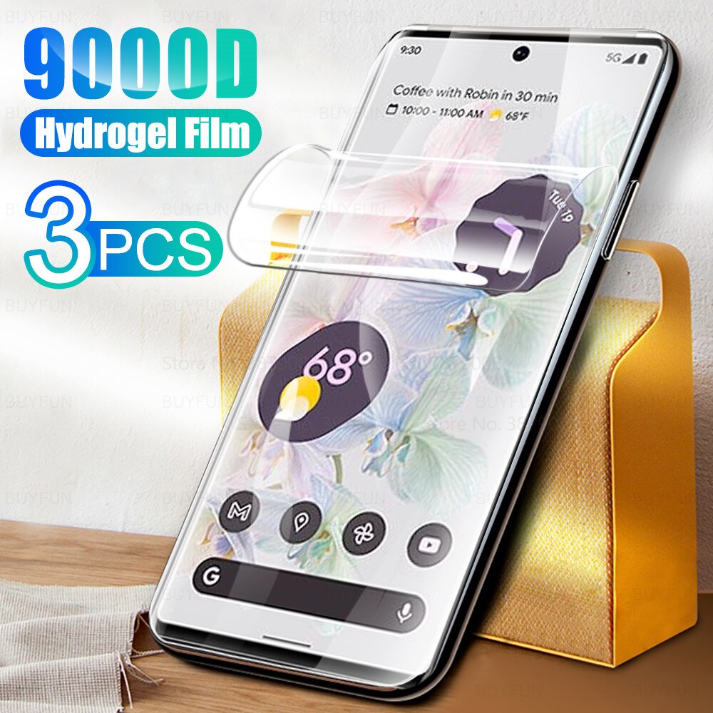 3Pcs Full Cover Screen Protection Hydrogel Film For Google Pixel 6 Pro ...